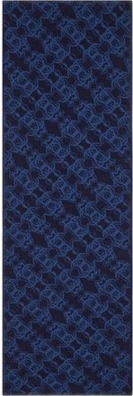 Roberto Cavalli Schal mit Monogrammmuster - Blau