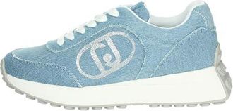 Liu Jo Lolo 18 Baskets pour femme en denim, Cyan, 39 EU
