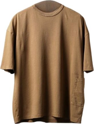 Ten c Homme, Tops, Brun, Taille: L Marmo Light Dyed Cotton Tee