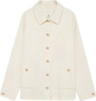 Anine Bing Femme, Vestes, Blanc, Taille: 38 FR Luca Jacket Cashmere Blend