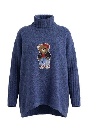 Miamoda Rollkragenpullover Rollkragenpullover oversized A-Linie