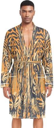 Mnsruu Tiger Peignoir de bain l&eacute;ger pour homme, tigre, M