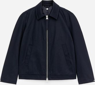 Arket Harrington-Jacke Aus Baumwolle -Blau
