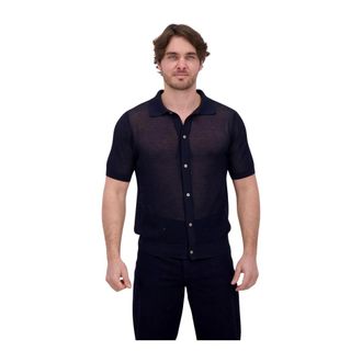 Tagliatore Cardigan Polo - Homme - Tops - Bleu - Taille: L