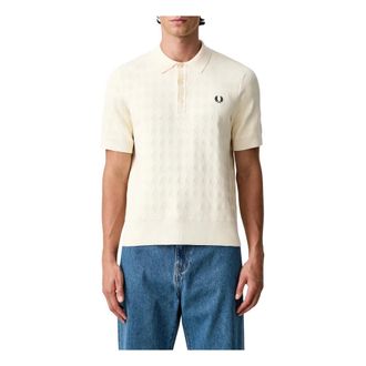 Fred Perry Chemise en maille pointelle - Homme - Tops - Beige - Taille: M