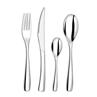 Amefa M&eacute;nag&egrave;re 24 couverts de table pour 6 personnes - Danube - Acier inoxydable 18/0, Finition Brillante