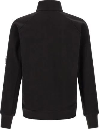 C.P. Company Diagonal Raised Fleece Sweatshirt - Black
