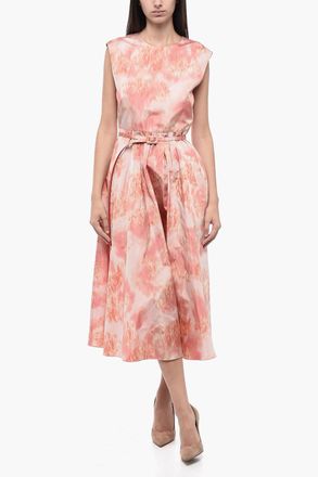 Dior Silk Taffeta Flared Dress with Tie-Dye Effect Dior