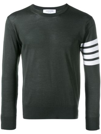 Thom Browne pull &agrave; encolure ras du cou - Vert