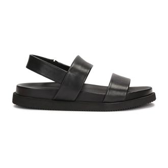 Kazar Schwarze Leder Sandalen mit Elastischem Riemen - - Shoes - Herren - Schwarzk - 43 EU