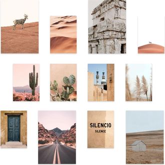 Nacnic D&uuml;nenfotografie-Drucke-Set - 4 A3 & 8 A4 Gr&ouml;&szlig;en, rahmenlos - fesselndes D&uuml;nendesign - perfekt f&uuml;r Dekoration - 12 Drucke B&uuml;ndel Wandkunst Drucke Poste