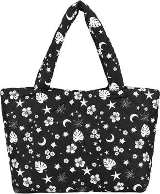 Generic Kexpery Sac &agrave; main f&eacute;minin floral bandouli&egrave;re rembourr&eacute; grand Sac port&eacute; sous le bras ou &agrave; la poign&eacute;e pour usage quotidien
