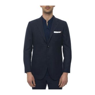 Kiton Deconstructed Blazer mit 3 Kn&ouml;pfen - - Jackets - Herren - Blau - 3XL