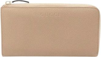 Gucci unisex, Pre-owned, Beige, Taille: ONE Size Portefeuille en cuir Pre-owned