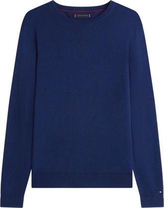 Tommy Hilfiger Pullover f&uuml;r Herren, Rundhalsausschnitt, Bio-Baumwolle (Marine)