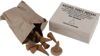 Guru Shop Natural Cones Incense, Nat&uuml;rliche R&auml;ucherkegel - Frank Incense, 9x7x3 cm