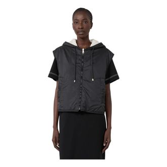 Max Mara Femme, Vestes, Noir, Taille: 38 FR Gilet matelass&eacute; r&eacute;versible