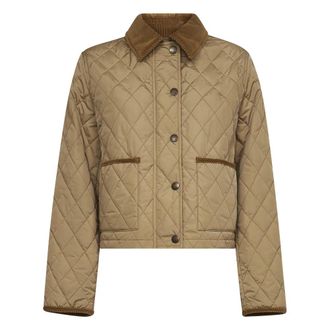 Burberry Cordkragen Beiger Mantel - - Jackets - Damen - Beige - M