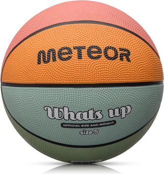 Meteor Meteor Whats UP Basketball Größe 5 ideal für Kinderhände von 4-8 Jährigen, weicher Mini Basketball, 1 Stück, 1 Ball pro Packung