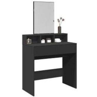 Les Tendances Coiffeuse avec miroir noir 80x41x144,5