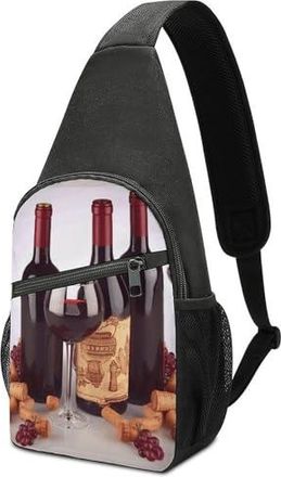 Generic Mode Sacoche Bandouliere Vin rouge Sacs Poitrine Antivol,Léger Sac à Dos Militaire pour Cyclisme Femme Voyage