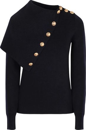 Paco Rabanne Feinstrick-Merino-Pullover - - Knitwear - Damen - Blau - XS