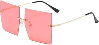 Generic Lunettes De Soleil Carr&eacute;es &Agrave; Grande Monture For Hommes, Style Vacances, For Femmes, Id&eacute;ales For Les Photos Et Les Soir&eacute;es.(Pink)