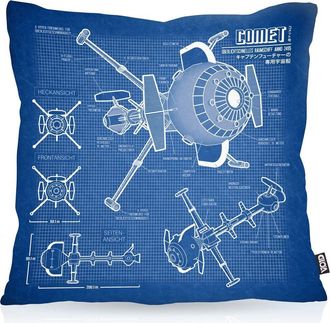 Void Watches Future Comet Kissenbezug Kissenhülle Outdoor Indoor Captain, Kissen Größe:50 x 50 cm