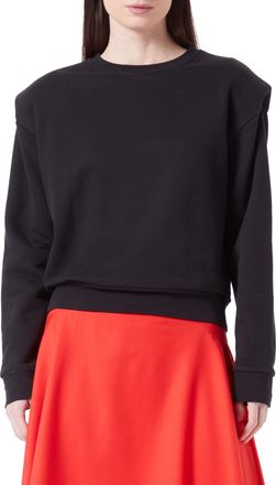 HUGO BOSS Womens Damonara Sweatshirt, Black1, XL