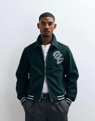 Jack & Jones Varsity-Bomberjacke in Waldgr&uuml;n