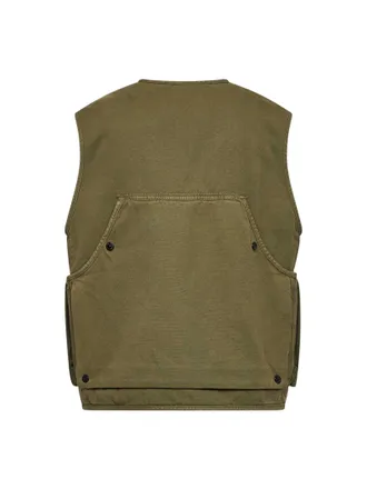 Stone Island Mens Vest Panama Organic Cotton Military Green Bomber Jackets