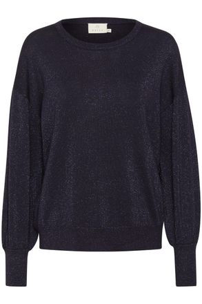 Kaffe Strickpullover KAregina Damen Strickpullover Glitzer Langarm Winter Pullover Casual Elegant Dawn Purple XXL