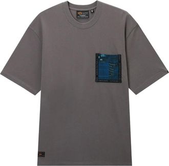 Alpha Industries t-shirt à détail de poches - Gris