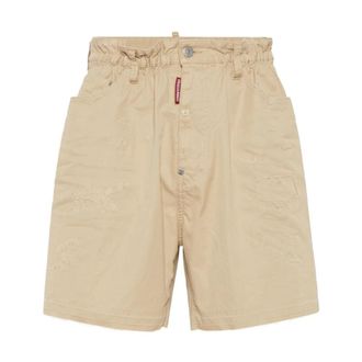 Dsquared2 Stitched Cotton Shorts - - Shorts - Herren - Braun - M