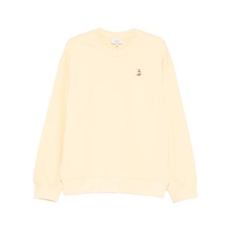 Maison Kitsun&eacute; Homme, Sweatshirts et sweats &agrave; capuche, Jaune, Taille: XL Dreaming Fox Comfort SweaT-shirt