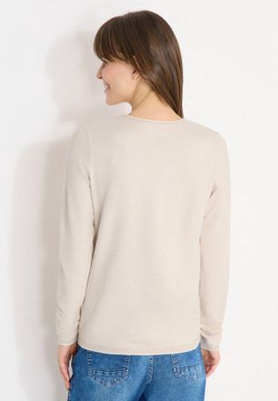 Cecil Strickpullover mit abgerundetem V-Ausschnitt
