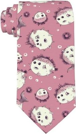 Generic Adorables Petits Poissons-Globes Cravate Doux Cravate Homme Élégante Cravates Hommes Pour Formelle Adultes Soirée