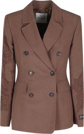 Ermanno Scervino Femme, Vestes, Brun, Taille: 38 FR Giacca Doppiopetto