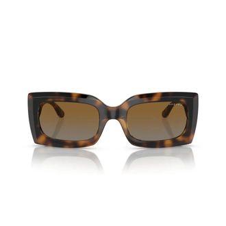 Vogue Eyewear Vogue, Femme, Accessoires, Brun, Taille: 52 MM Lunettes de soleil marron polarisées avec motif floral