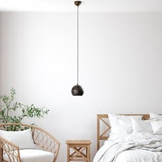 Opviq Elegant Adjustable Chandelier, Antiquation Finish, &Oslash;15 cm | Metal Body, Height 20-111 cm, 1 x E27 Socket, 90 cm Cable | Perfect for Modern Spaces