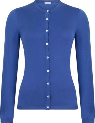 Malo Cardigan mit rundem Ausschnitt - Blau