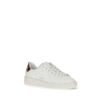 Golden Goose Womens White Calf Leather Bos Taurus Low Top Sneakers