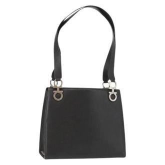 Ferragamo Pre-owned Leder Schultertasche - - Pre-owned - Damen - Grau - ONE SIZE