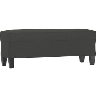 vidaXL Sitzbank Dunkelgrau 100x35x41 cm Mikrofasergewebe vidaXL
