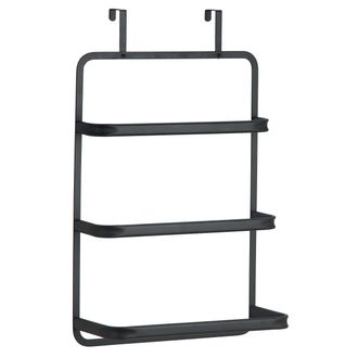 MSV T&uuml;r-H&auml;ngeregal, T&uuml;r-Handtuchhalter Handtuchhalter mit 3 Handtuchstangen Badetuchhalter f&uuml;r alle gebr&auml;uchlichen T&uuml;ren ohne Bohren schwarz, Unique