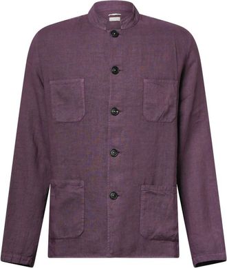 Massimo Alba Homme, Vestes, Violet, Taille: M Veste chemise