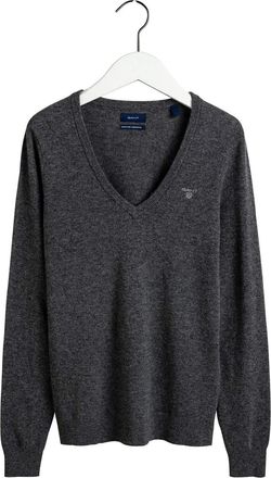 GANT Gant Herren Extrafine Lambswool V-Neck Pullover, Dk Charcoal Melange, 3XL EU