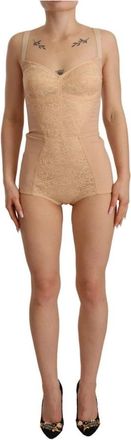 Dolce & Gabbana Femme, Combinaisons et Ensembles, Beige, Taille: 34 FR Body en dentelle encolure en coeur sans manches