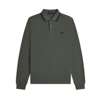 Fred Perry Homme, Tops, Vert, Taille: L M3636 Polo &agrave; Manches Longues