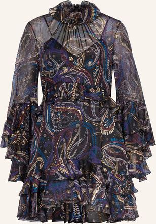 Etro Etro Cocktailkleid Aus Seide Mit Volants schwarz